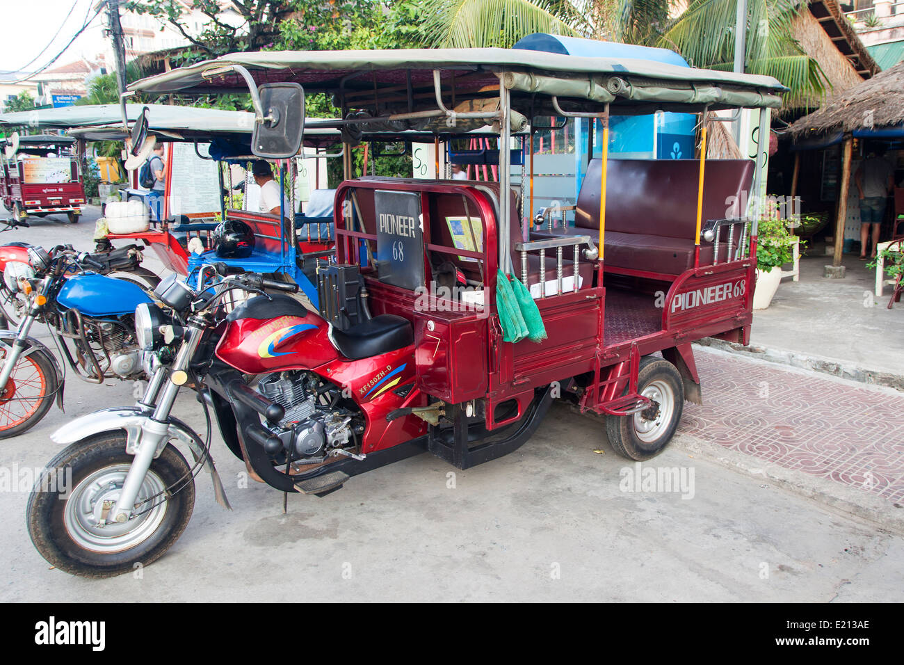 A Fancy Tuk-Tuk in The Streets of Sihanoukville, Cambodia Stock Photo ...