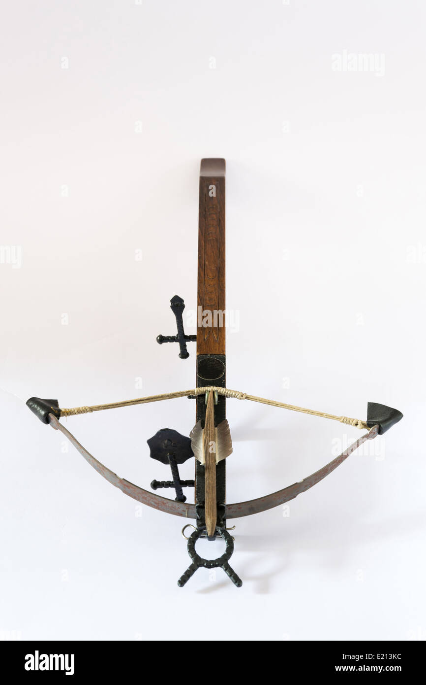 wooden crossbow made in Italy Stock Photo - Alamy