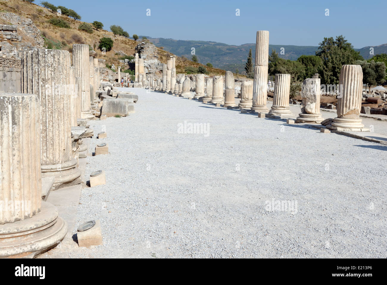 The Basilica Stoa ruins, built in the 1st century AD during the reign ...
