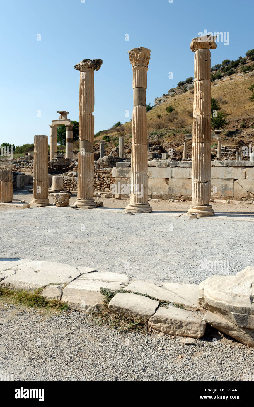 The Basilica Stoa ruins, built in the 1st century AD during the reign ...