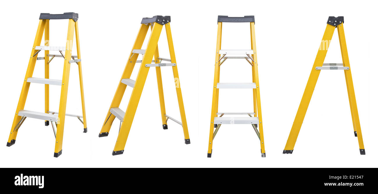 Yellow staircase Cut Out Stock Images & Pictures - Alamy