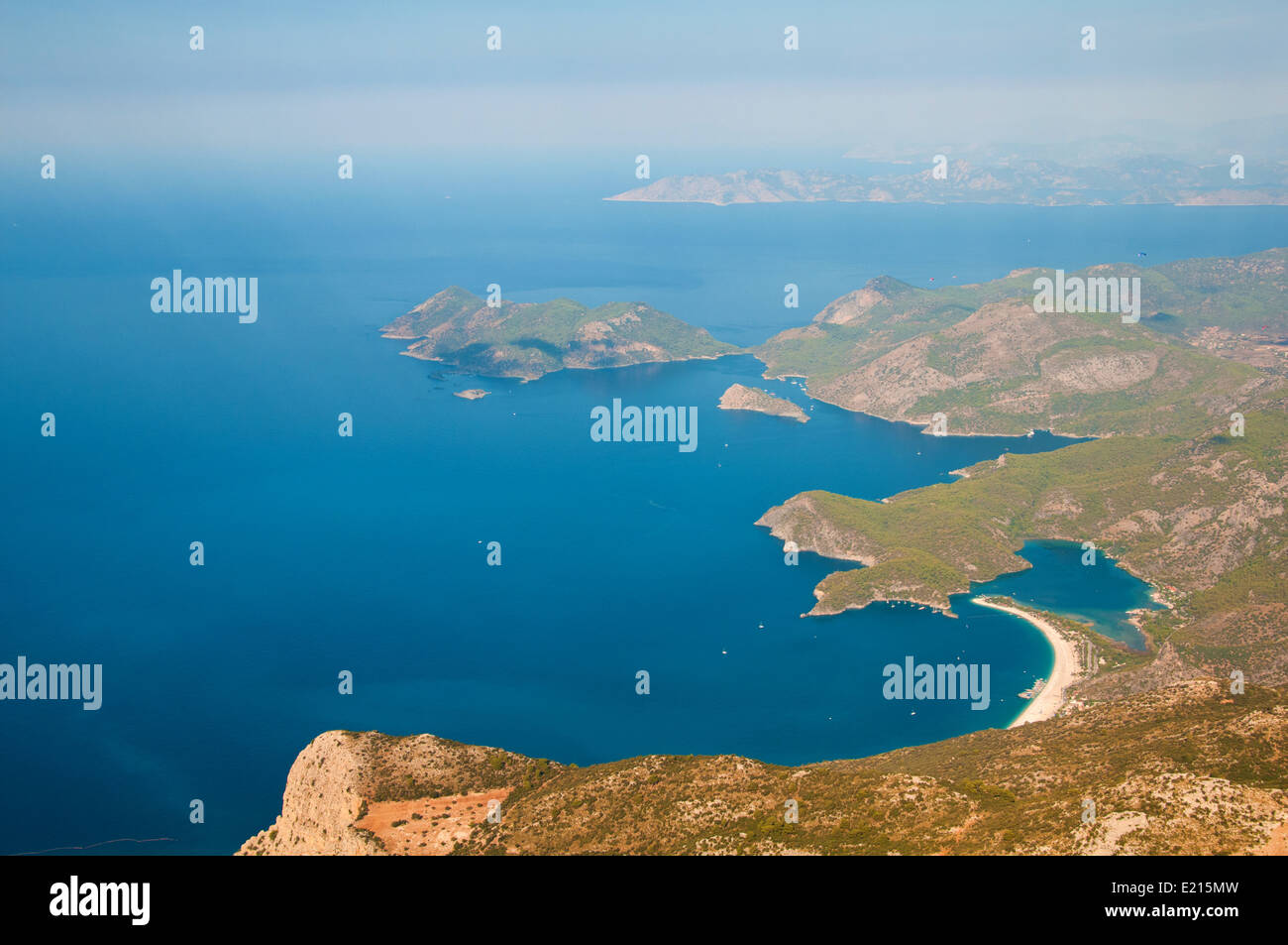 Panoramic bird's-eye view on Turkey, Oludeniz, Mediterranean Stock ...
