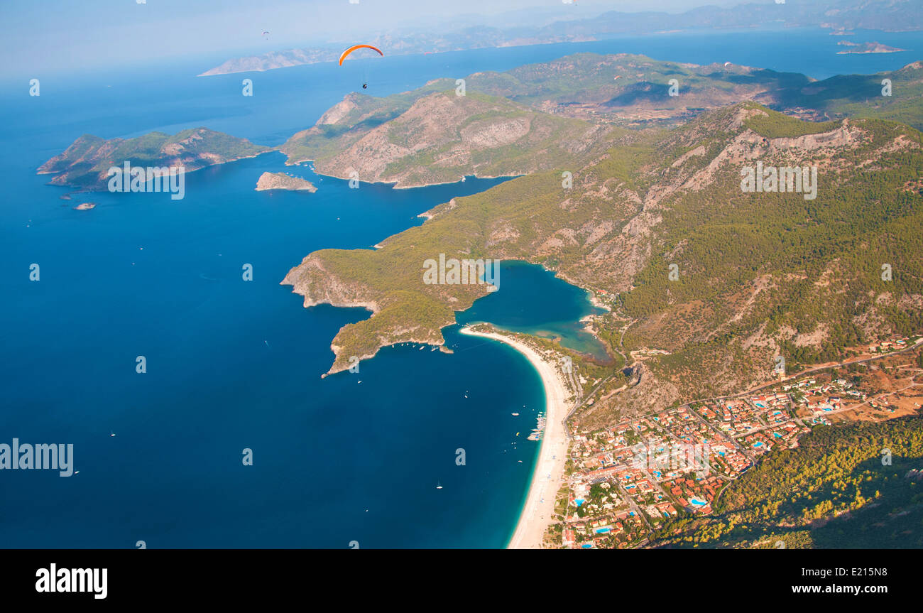 Panoramic bird's-eye view on Turkey, Oludeniz, Mediterranean Stock ...