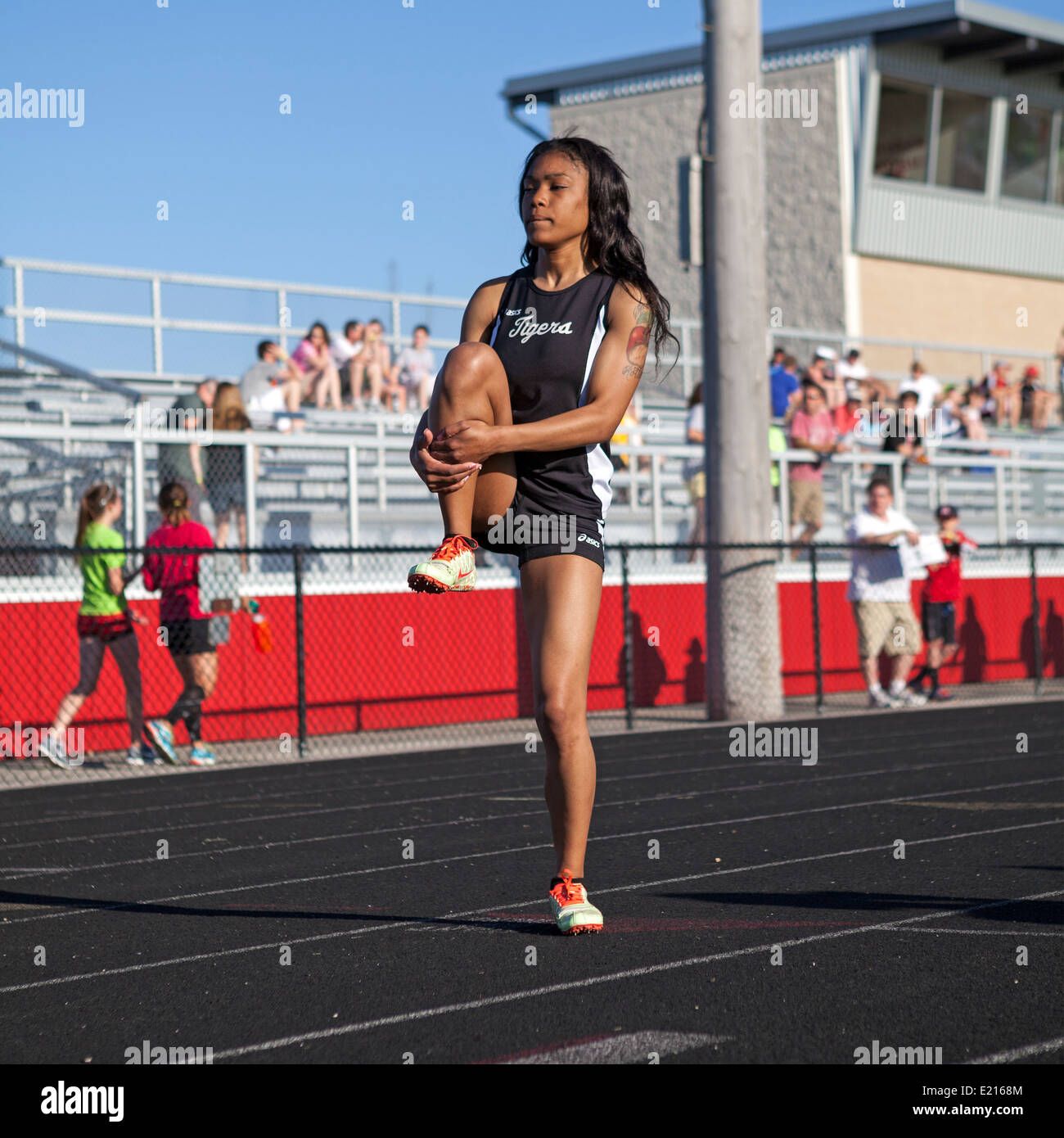 High school athletes compete in a track and field meet in Milwaukee ...