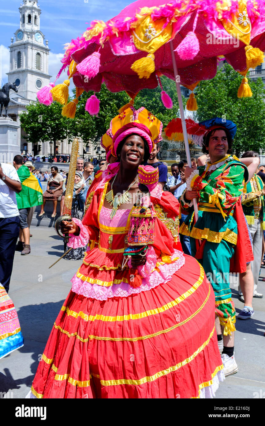 Maracatudo Mafua dancers entertain visitors to the Brazil Day ...