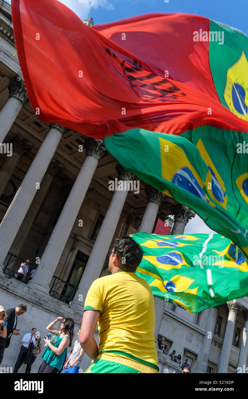 Football fan with flag hi-res stock photography and images - Alamy