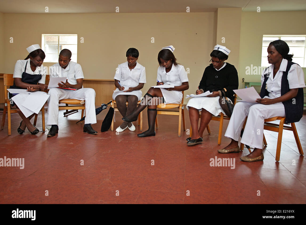 Young doctors and nurses in training, Kalene Mission Hospital, Ikelenge ...