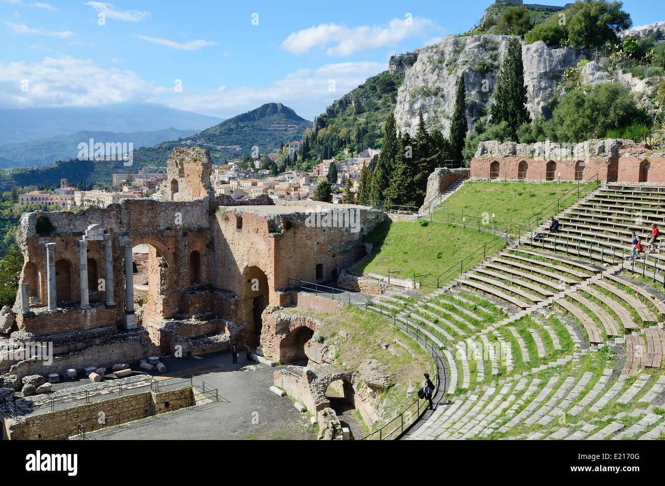 Greek theater restored Stock Photo - Alamy