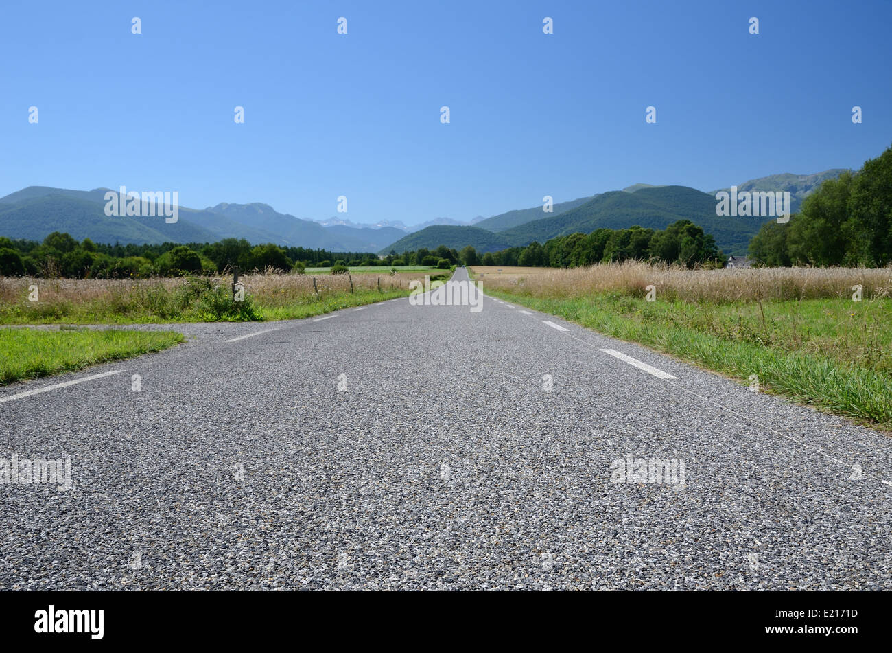 French country road Stock Photo - Alamy