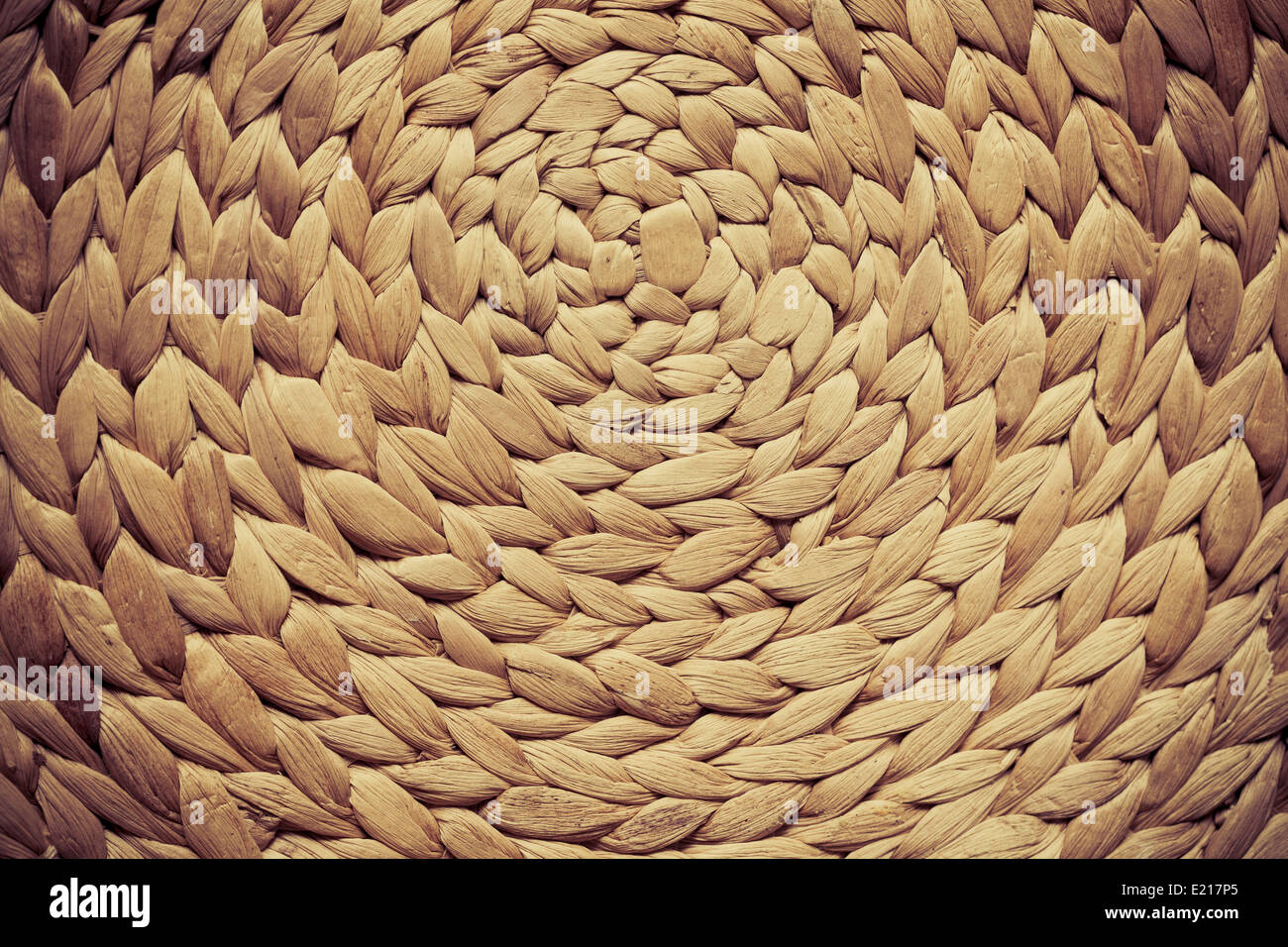 Closeup of beige basket. Wicker woven pattern for abstract background ...