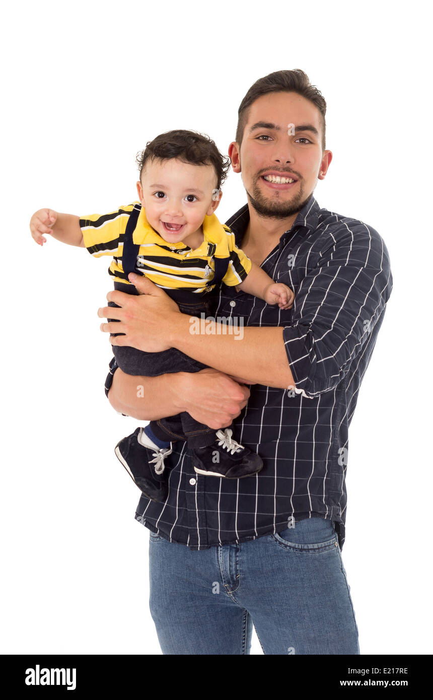 father and son hispanic Stock Photo - Alamy