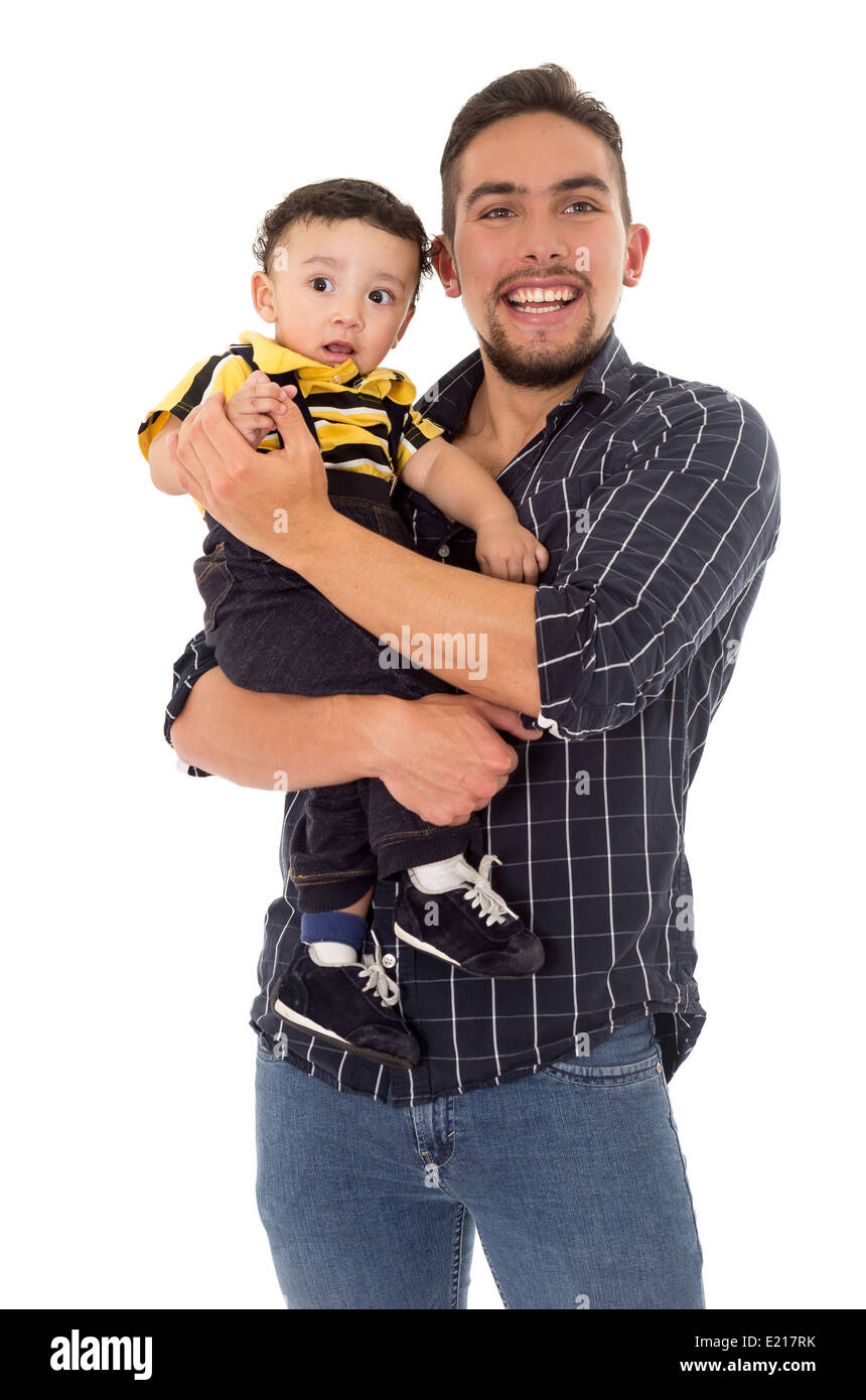 father and son hispanic Stock Photo - Alamy