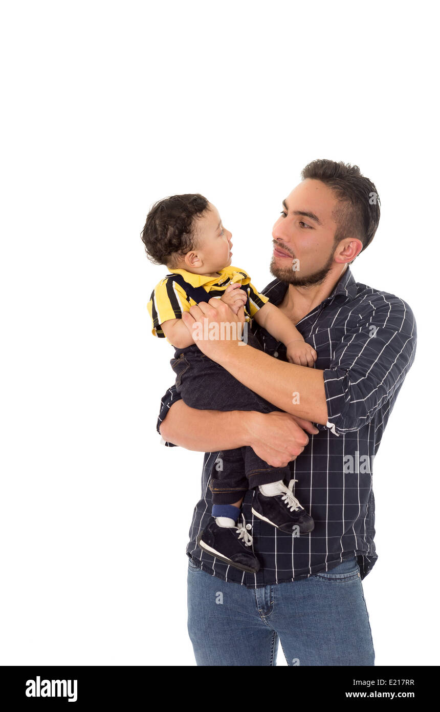 father and son hispanic Stock Photo - Alamy