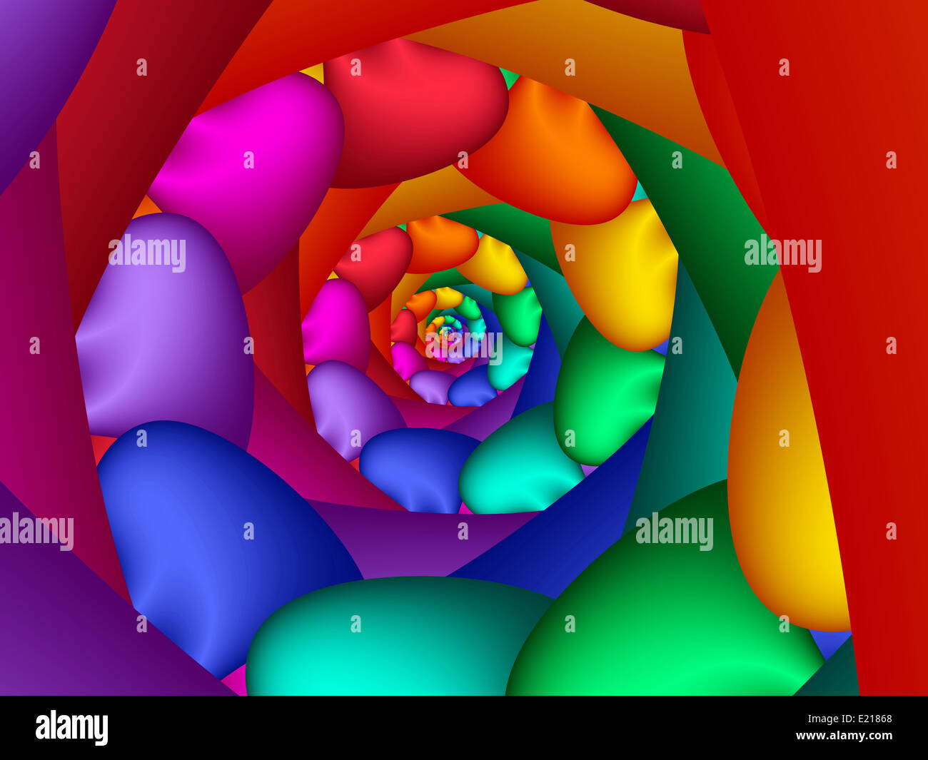Beautiful rainbow psychedelic spiral fractal Stock Photo - Alamy