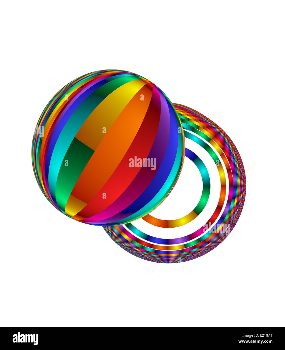 Beautiful Rainbow Motifs Design Elements Cut Out Stock Photo - Alamy