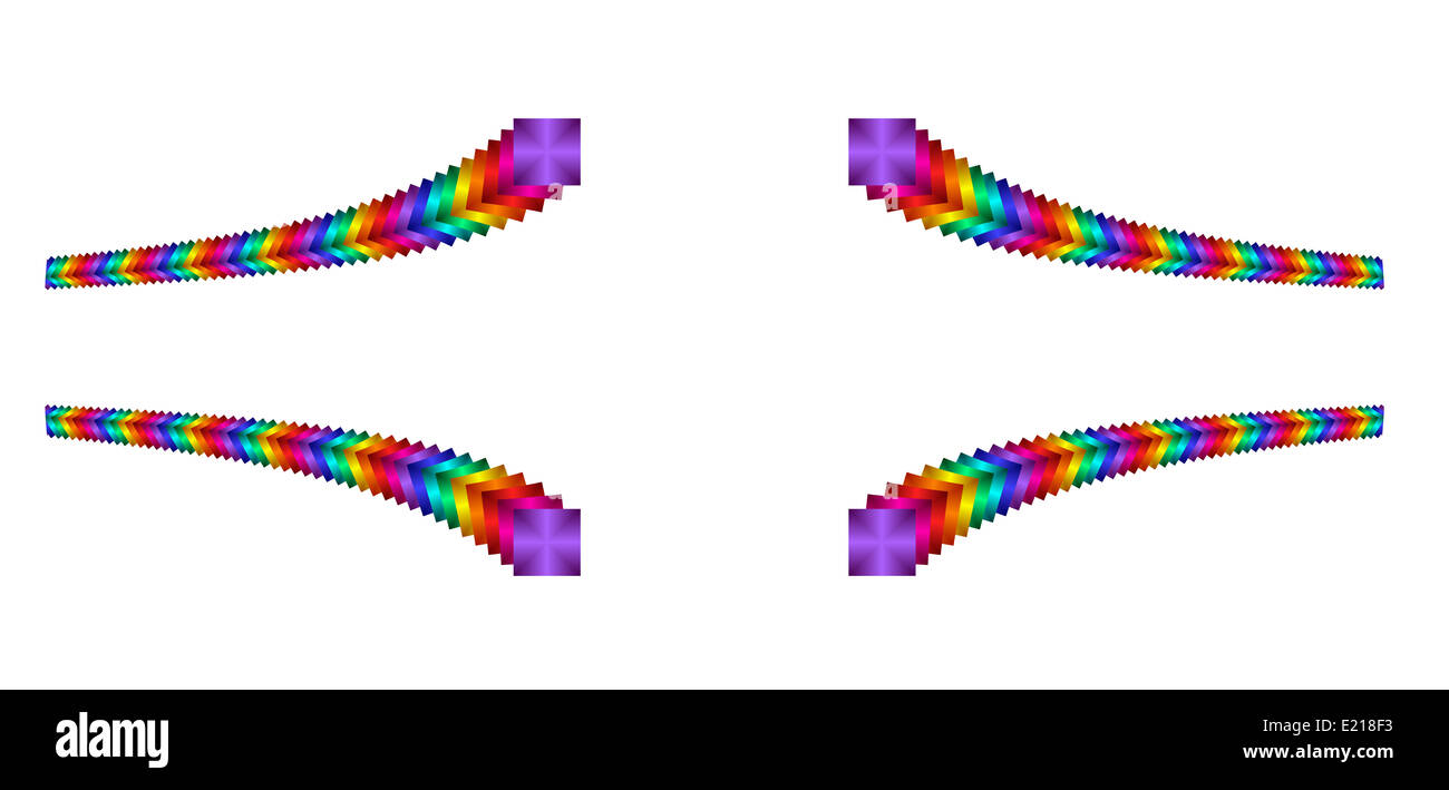 Beautiful Rainbow Motifs Design Elements Cut Out Stock Photo - Alamy