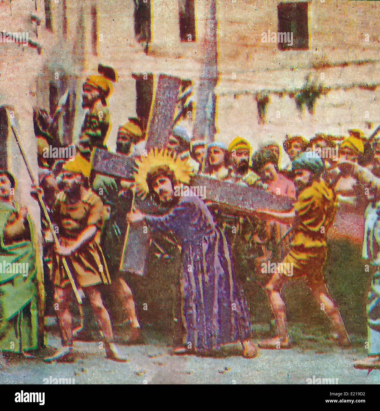 Simon shares the Burden of the Cross, 5th Station of the Cross Stock ...