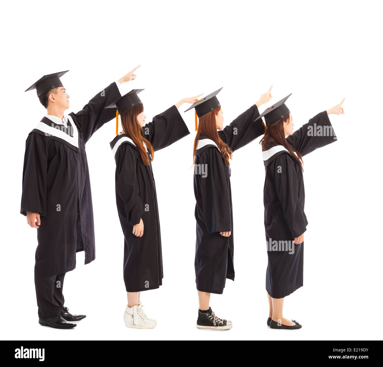 Female graduate back view Cut Out Stock Images & Pictures - Alamy