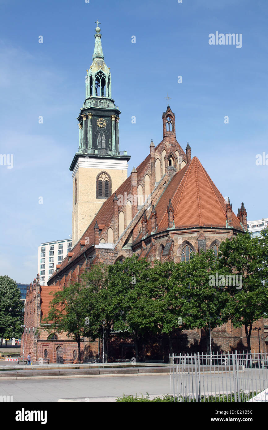 Berlin, Marienkirche, St Mary's Church. Protestant Stock Photo - Alamy