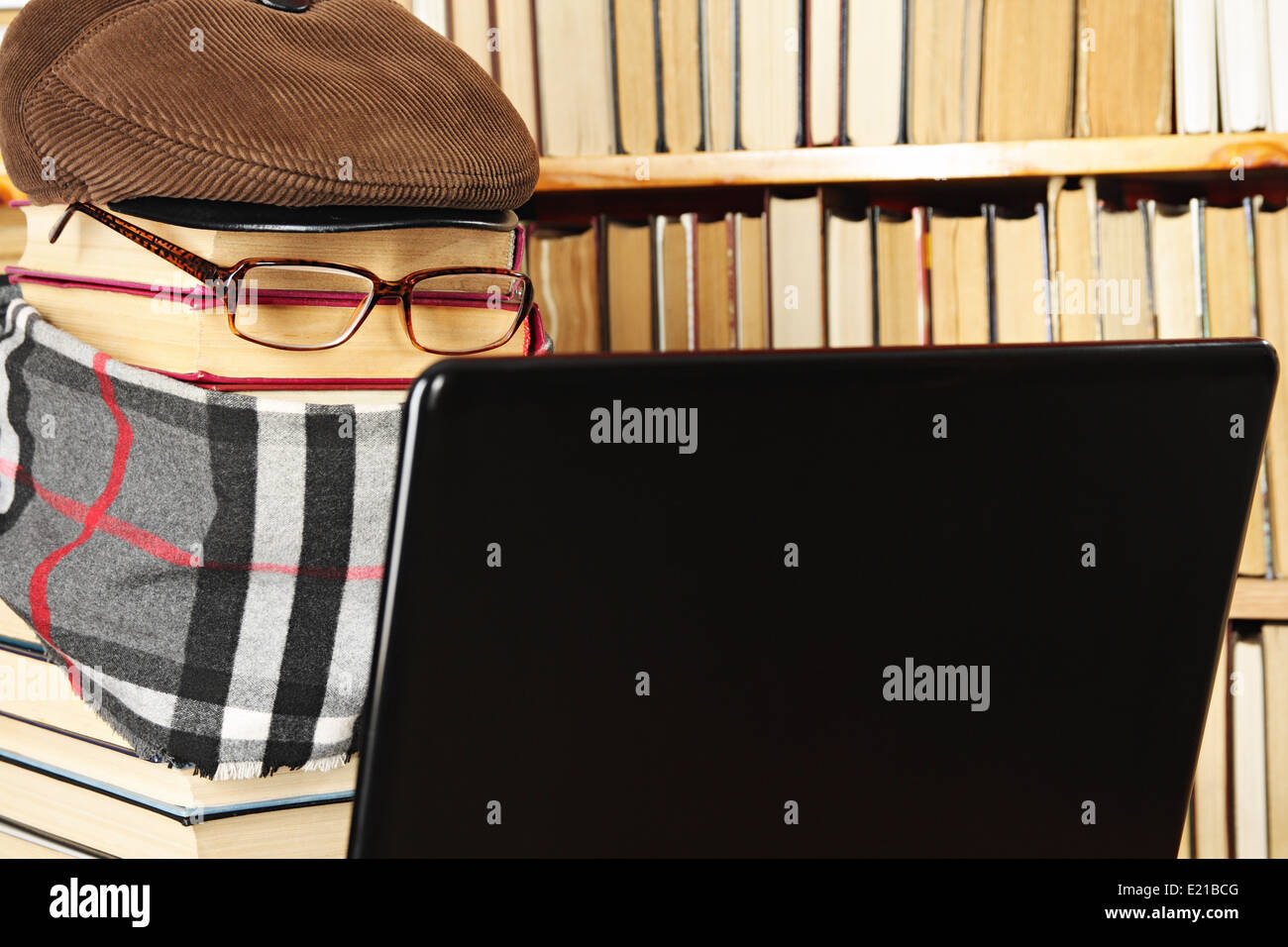 Unusual portrait of man with computer Stock Photo - Alamy