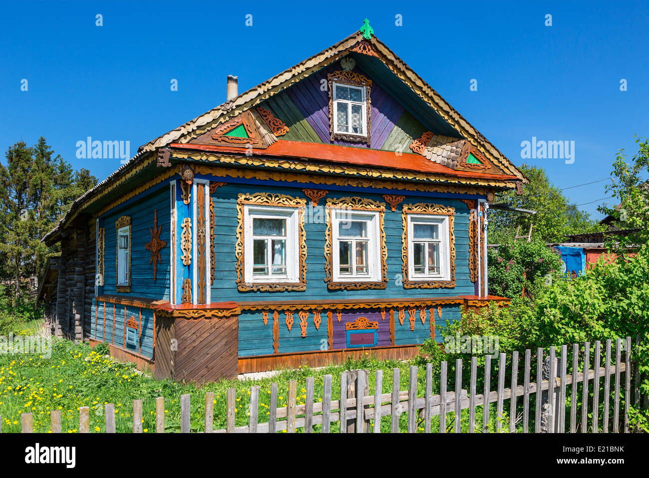 Russia, Traditional House at Goritsy Stock Photo - Alamy