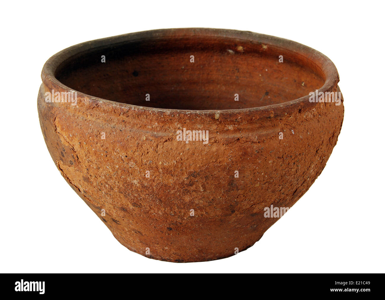 Clay pot of manual work. It is possible to store milk or other liquid ...