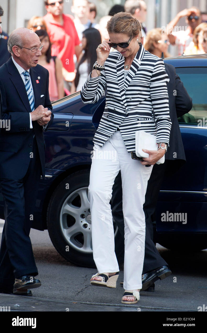Madrid, Spain. 12the June, 2014. Princess Elena of Spain attends ...
