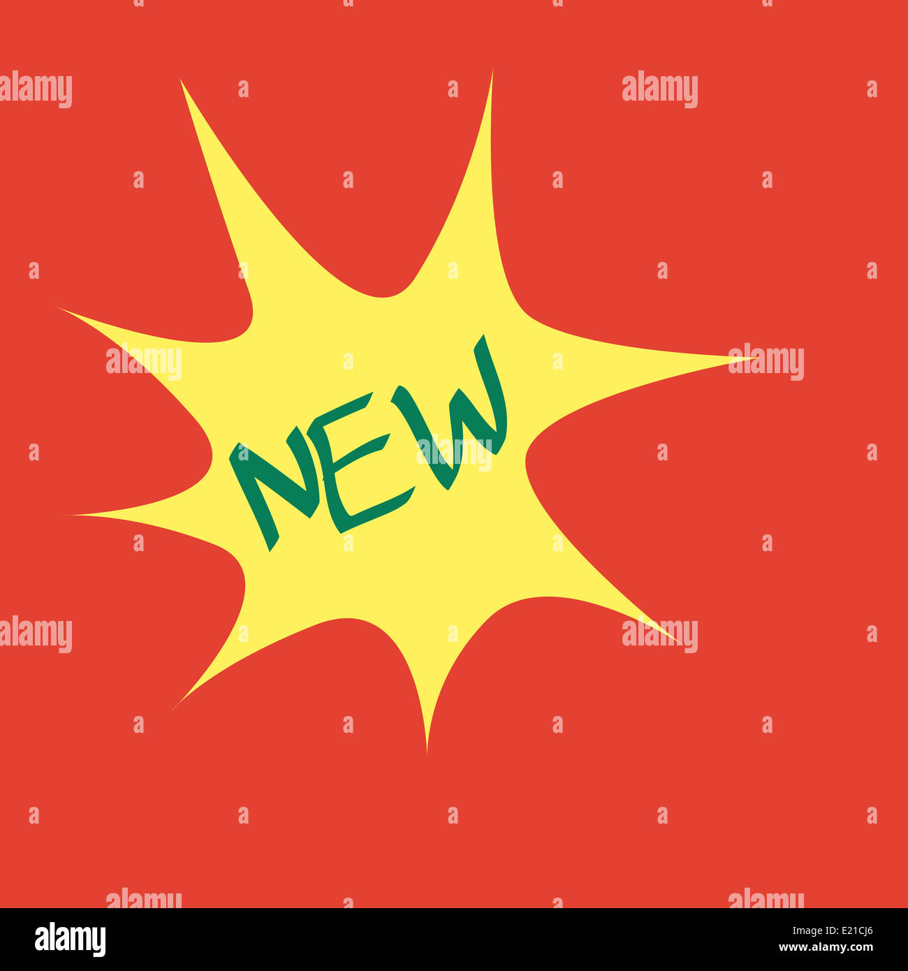 Illustration of new sign Stock Photo - Alamy
