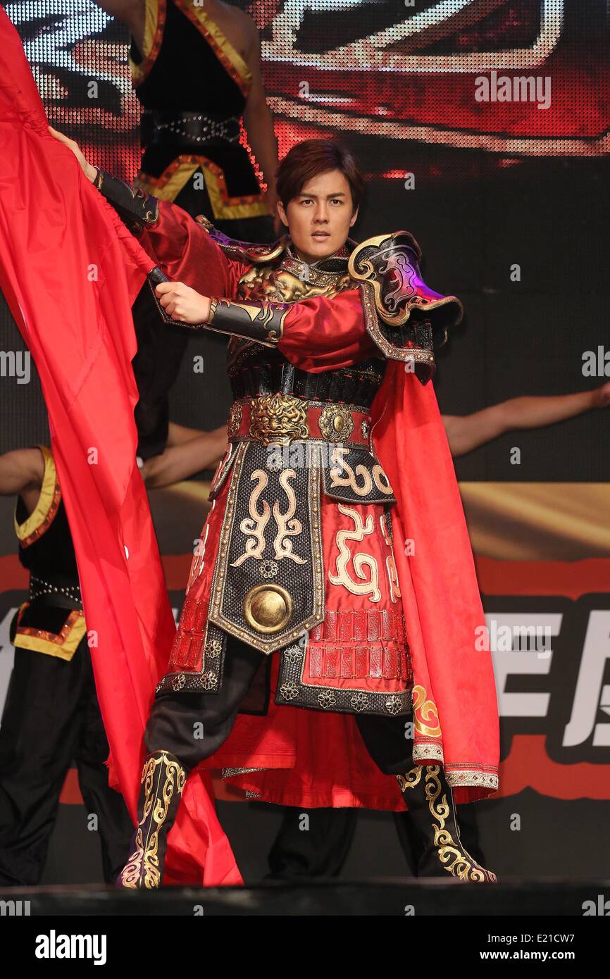 Taipei, China. 11th June, 2014. Singer Kenji Wu promotes video game in ...