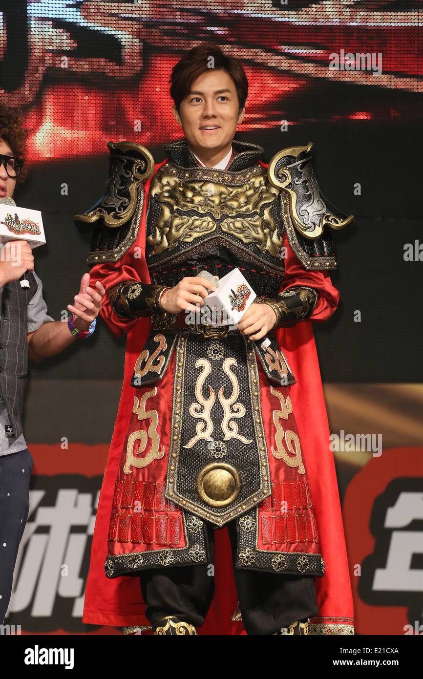 Taipei, China. 11th June, 2014. Singer Kenji Wu promotes video game in ...