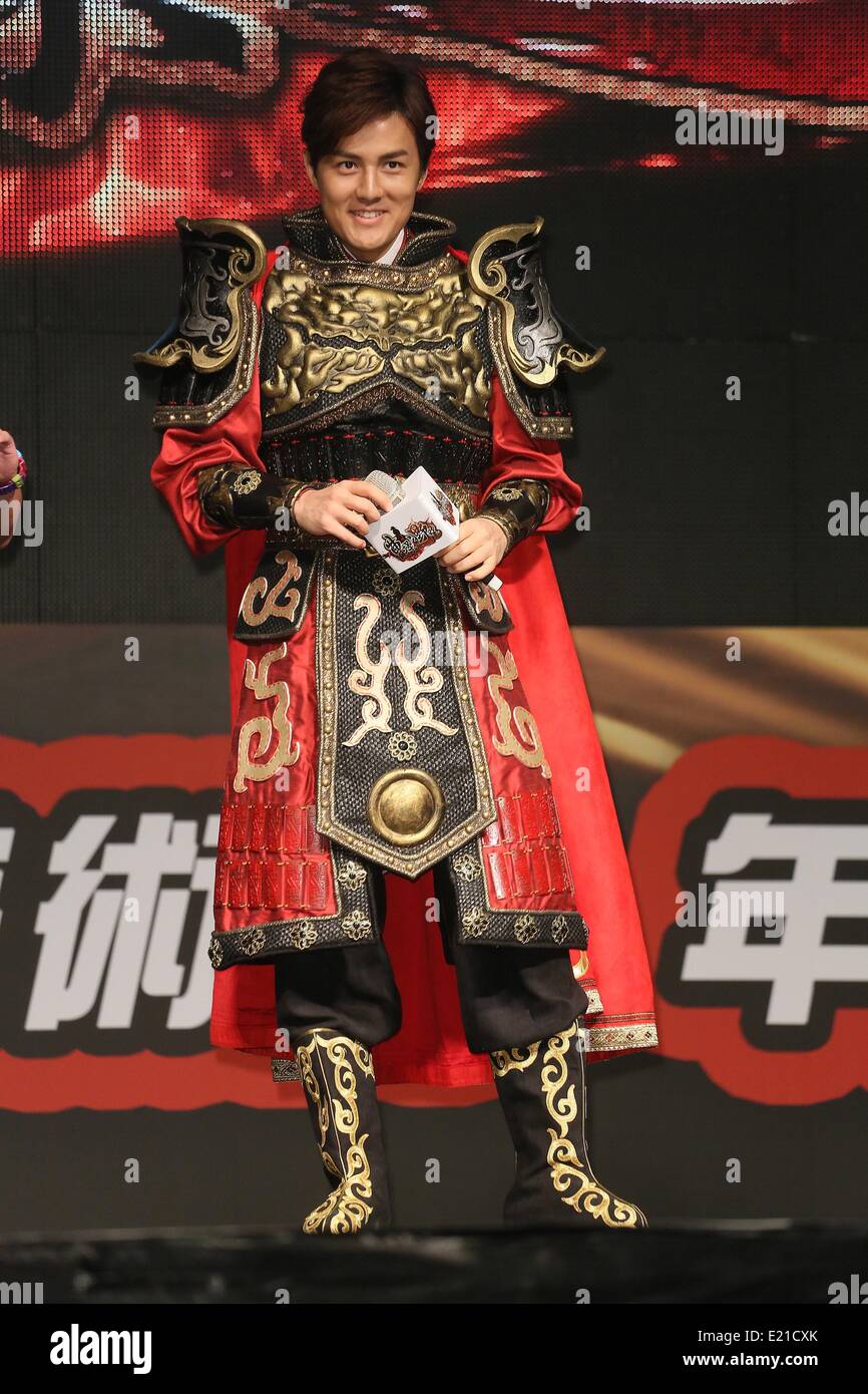 Taipei, China. 11th June, 2014. Singer Kenji Wu promotes video game in ...