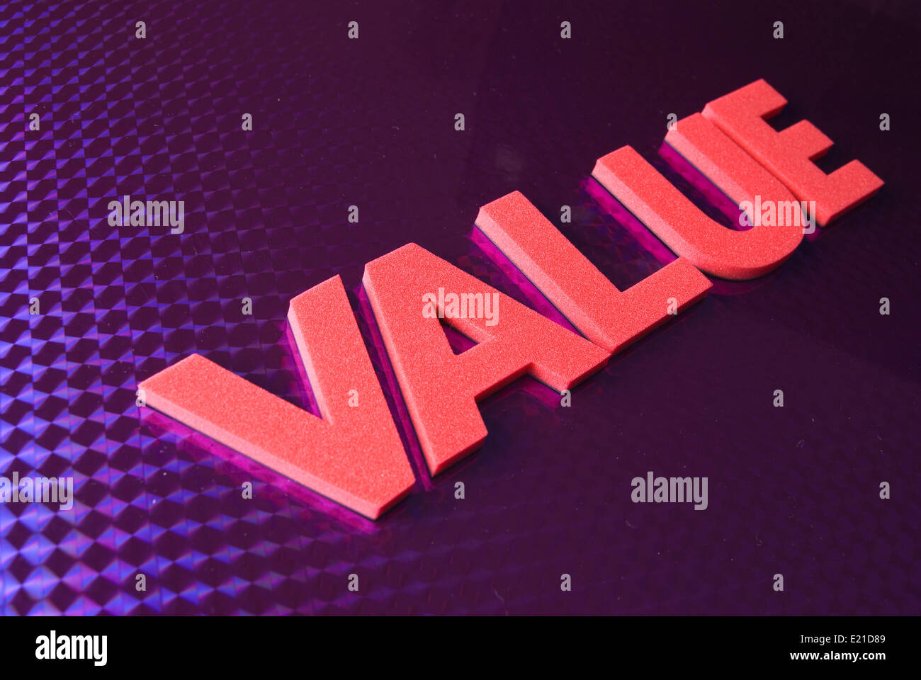 value word on blue neon background Stock Photo - Alamy