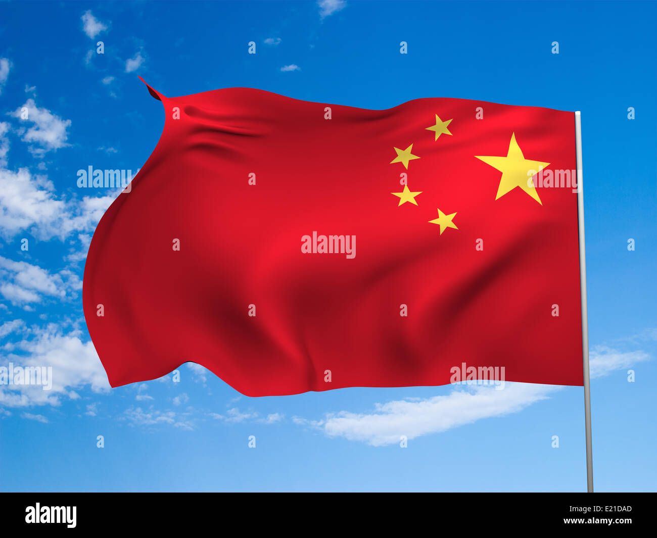 China flag hi-res stock photography and images - Alamy
