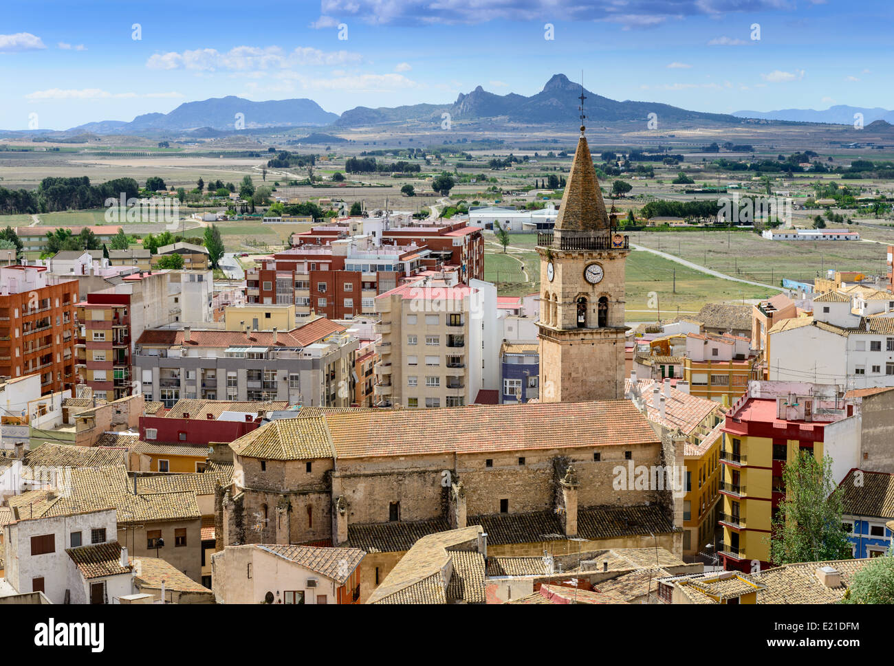 View over Villena Town Alicante Province Spain Stock Photo - Alamy
