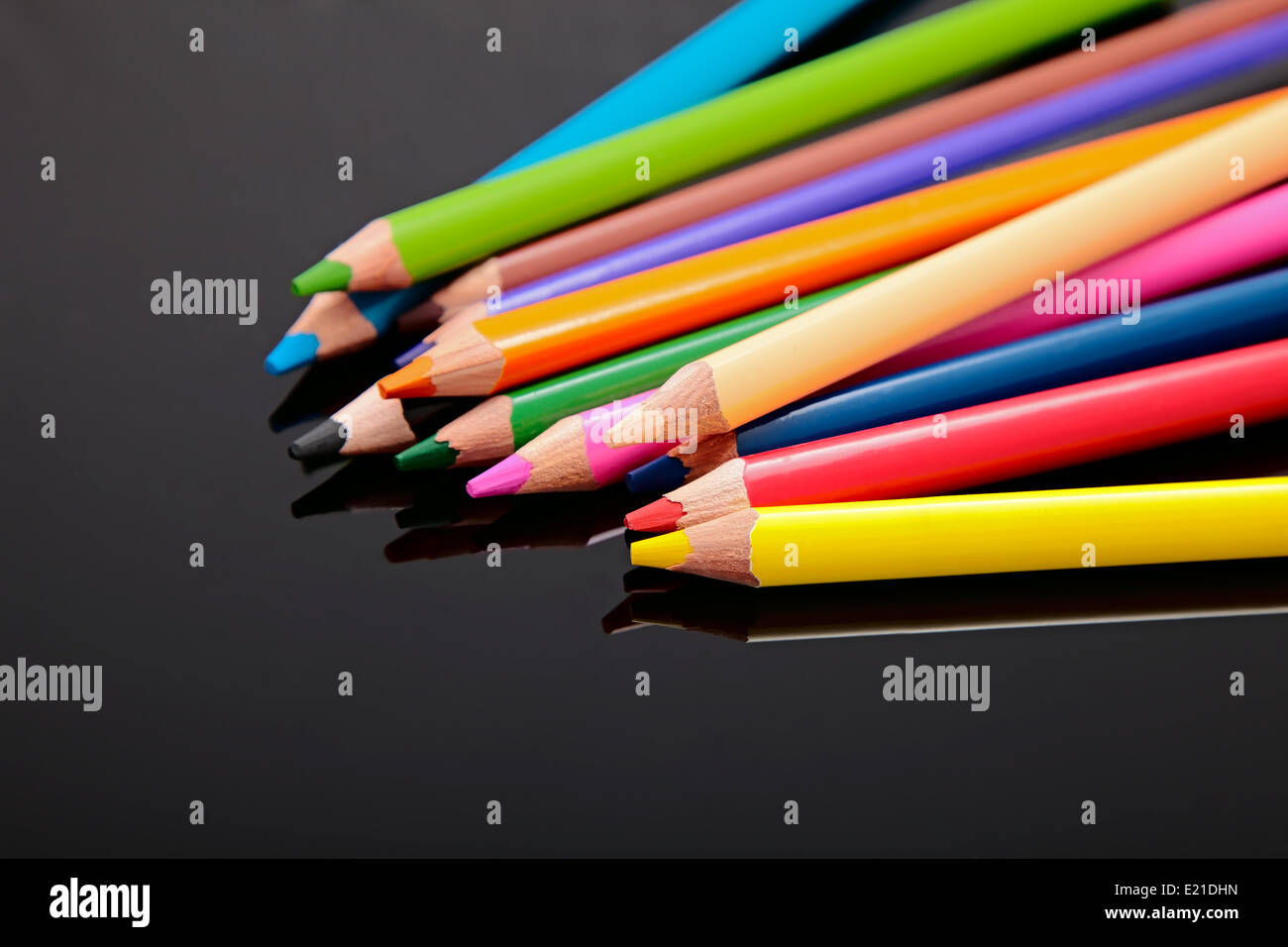 many colored pencils Stock Photo - Alamy