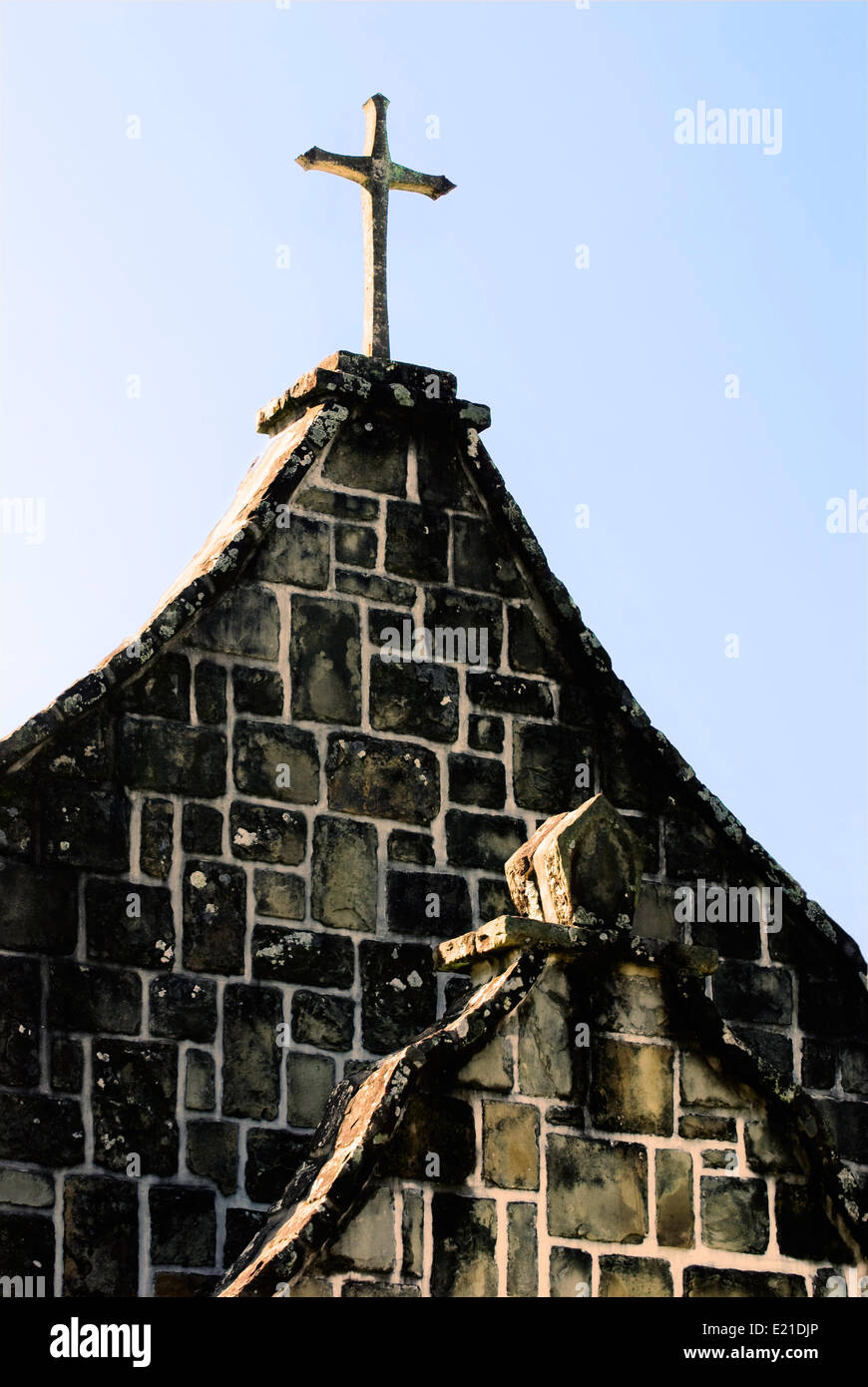 Cross on the top of old church Stock Photo - Alamy