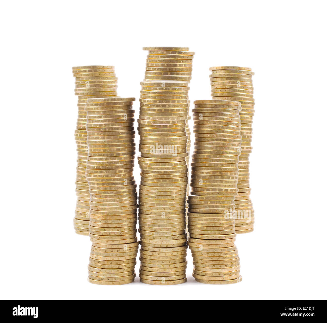 Golden coin stack hi-res stock photography and images - Alamy