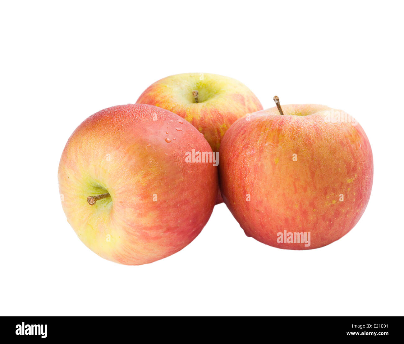 Three apples with drops Stock Photo - Alamy
