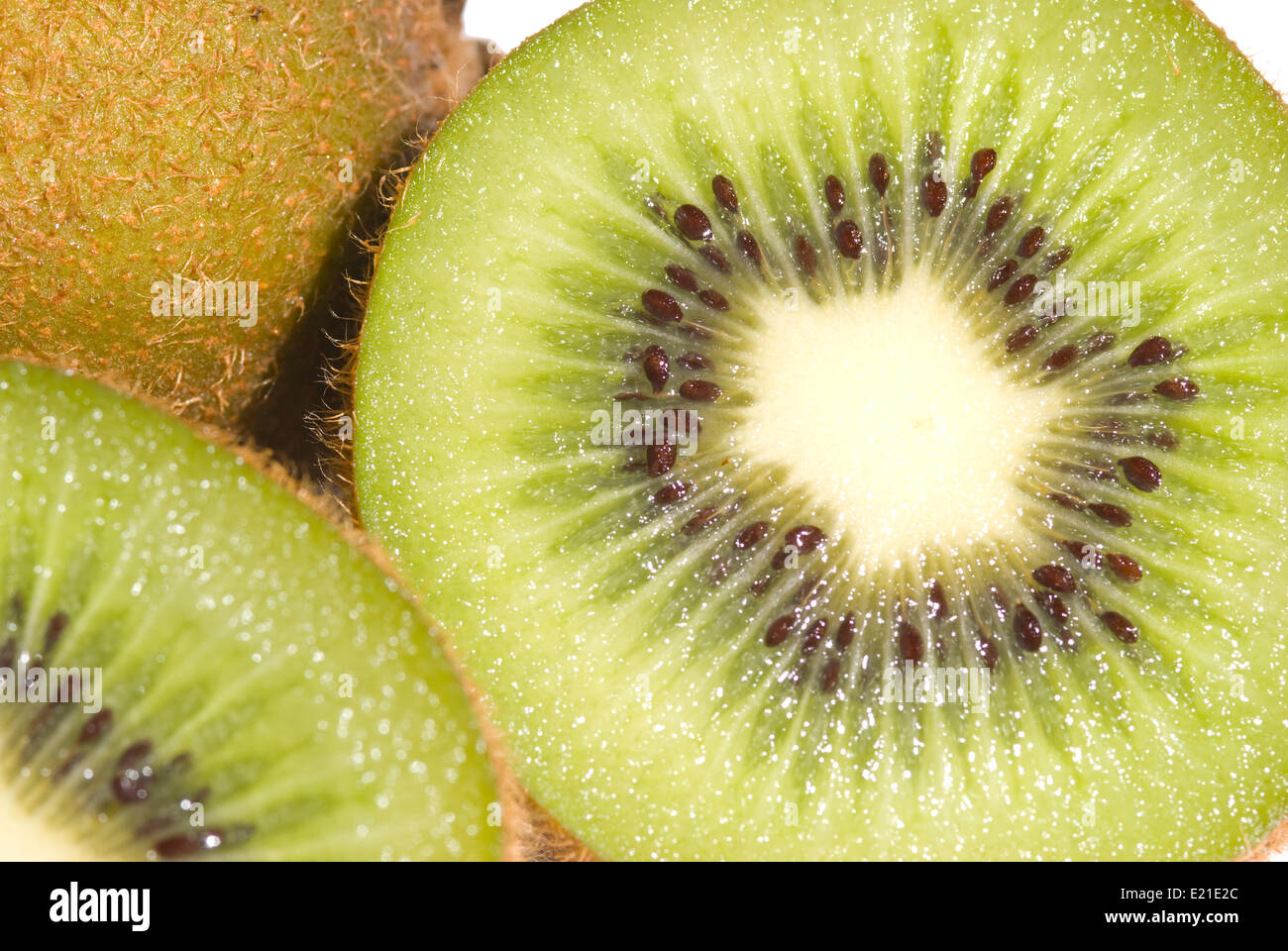 Green Kiwi fruit and slice Stock Photo - Alamy