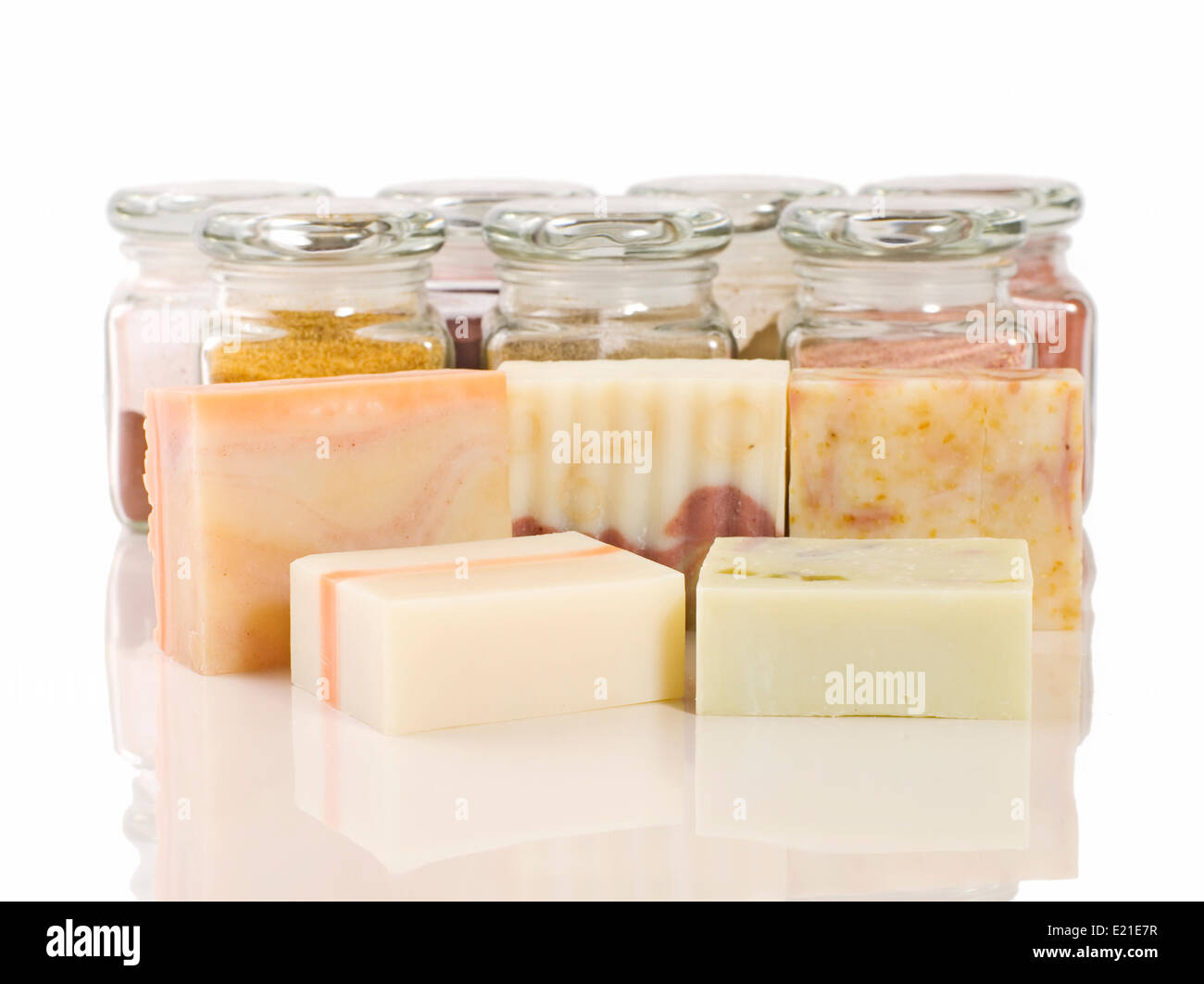 handmade soap and herb material Stock Photo - Alamy