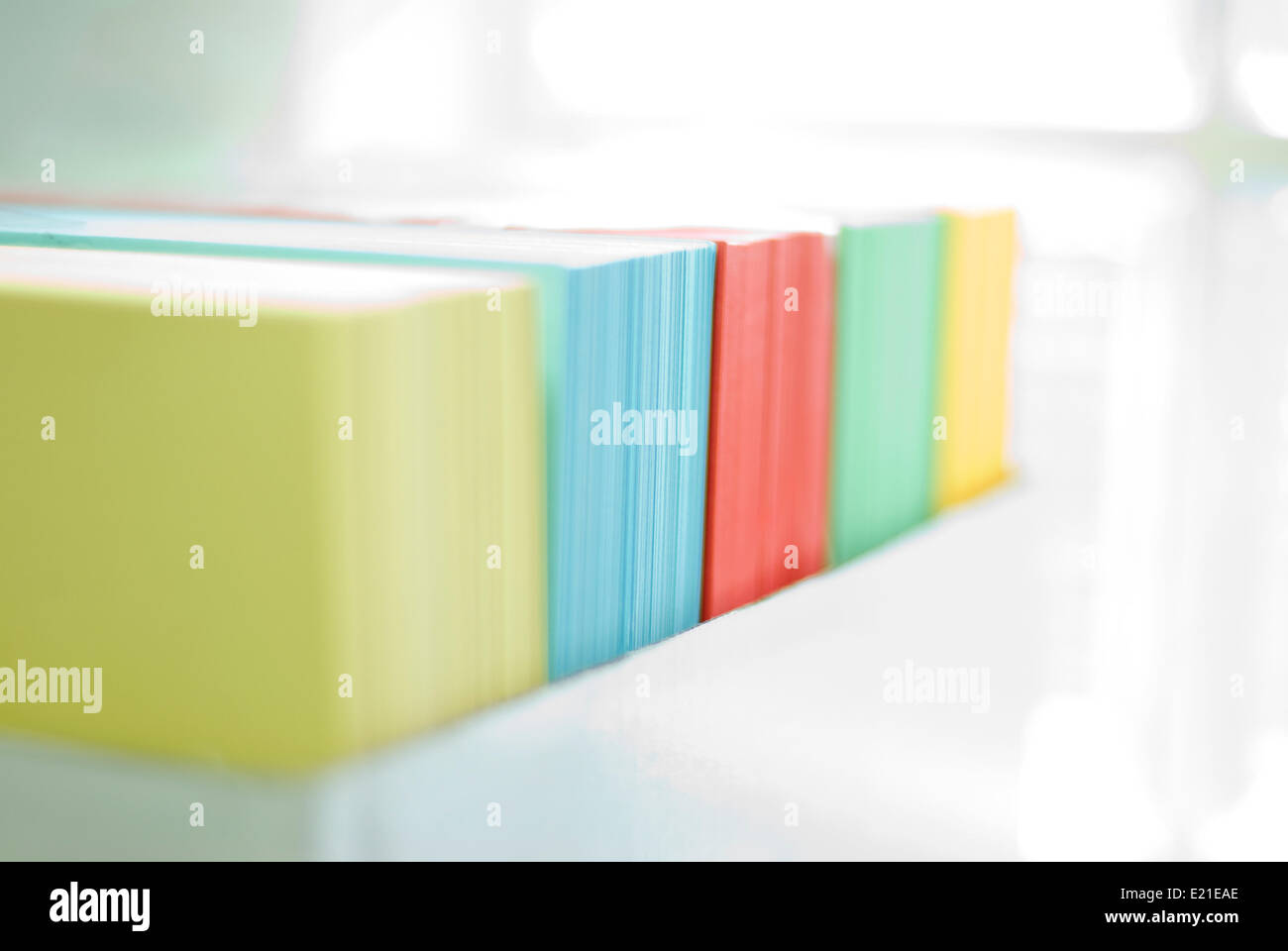 Colorful office papers Stock Photo - Alamy