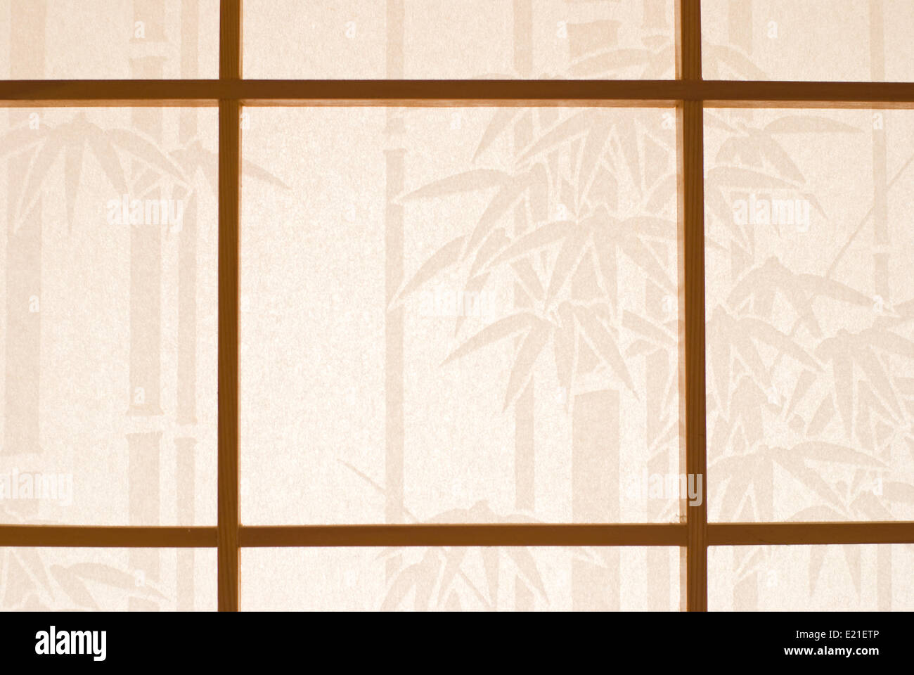 Wooden window and Japanese paper Stock Photo - Alamy