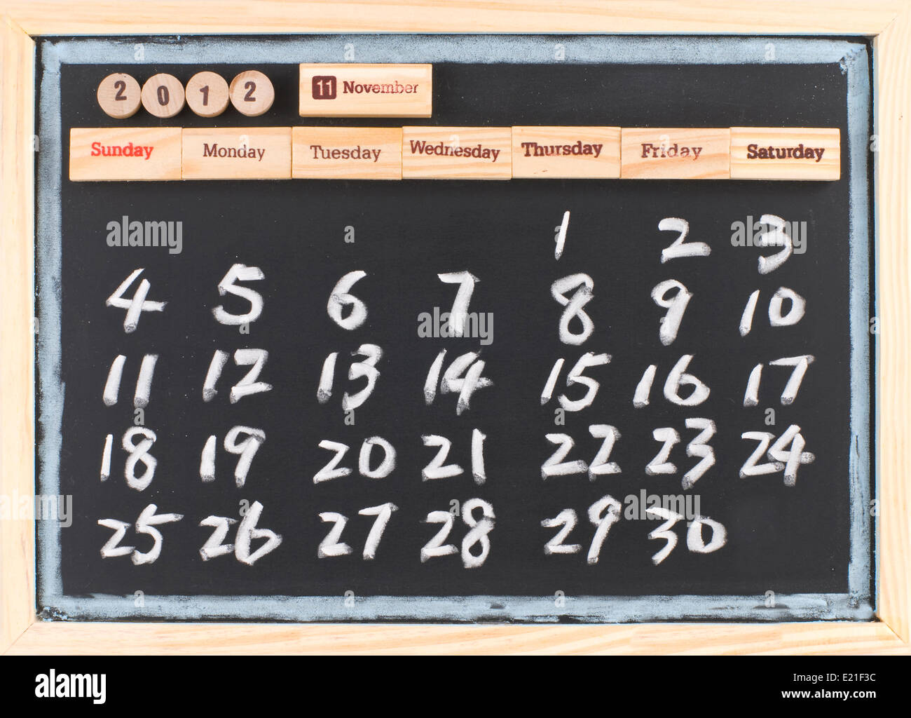 hand drawing 2012 calendar Stock Photo - Alamy