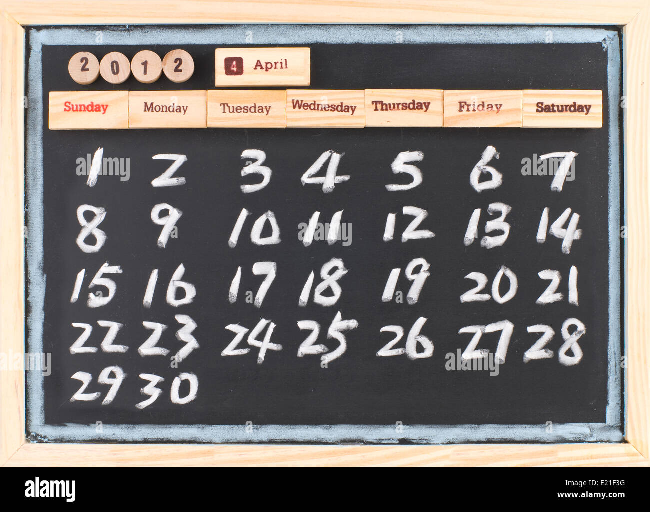 hand drawing 2012 calendar Stock Photo - Alamy