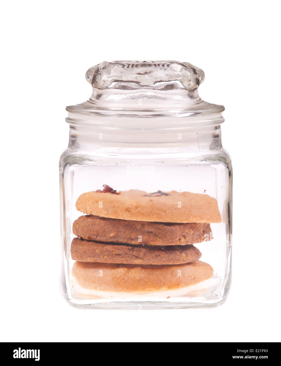 Glass jar homemade cookies Cut Out Stock Images & Pictures - Alamy