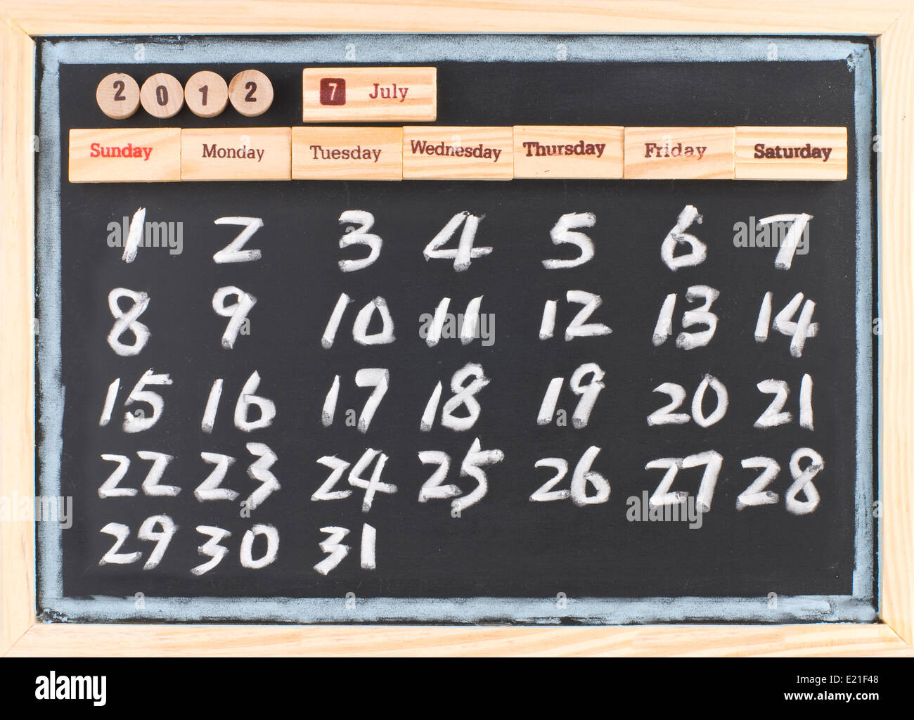 hand drawing 2012 calendar Stock Photo - Alamy