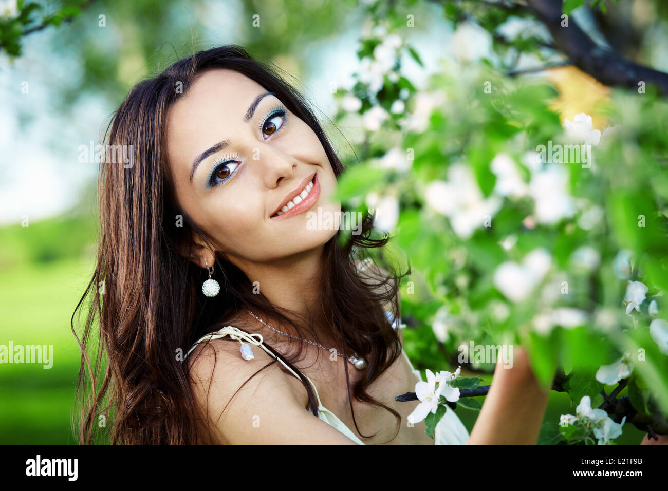 The smiling nice girl Stock Photo - Alamy