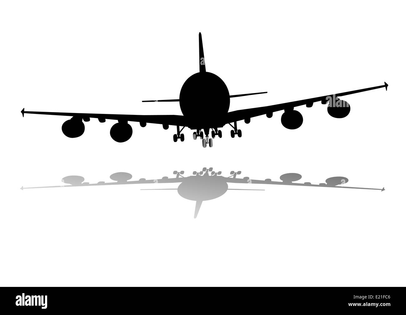 Airplane landing concept Cut Out Stock Images & Pictures - Alamy