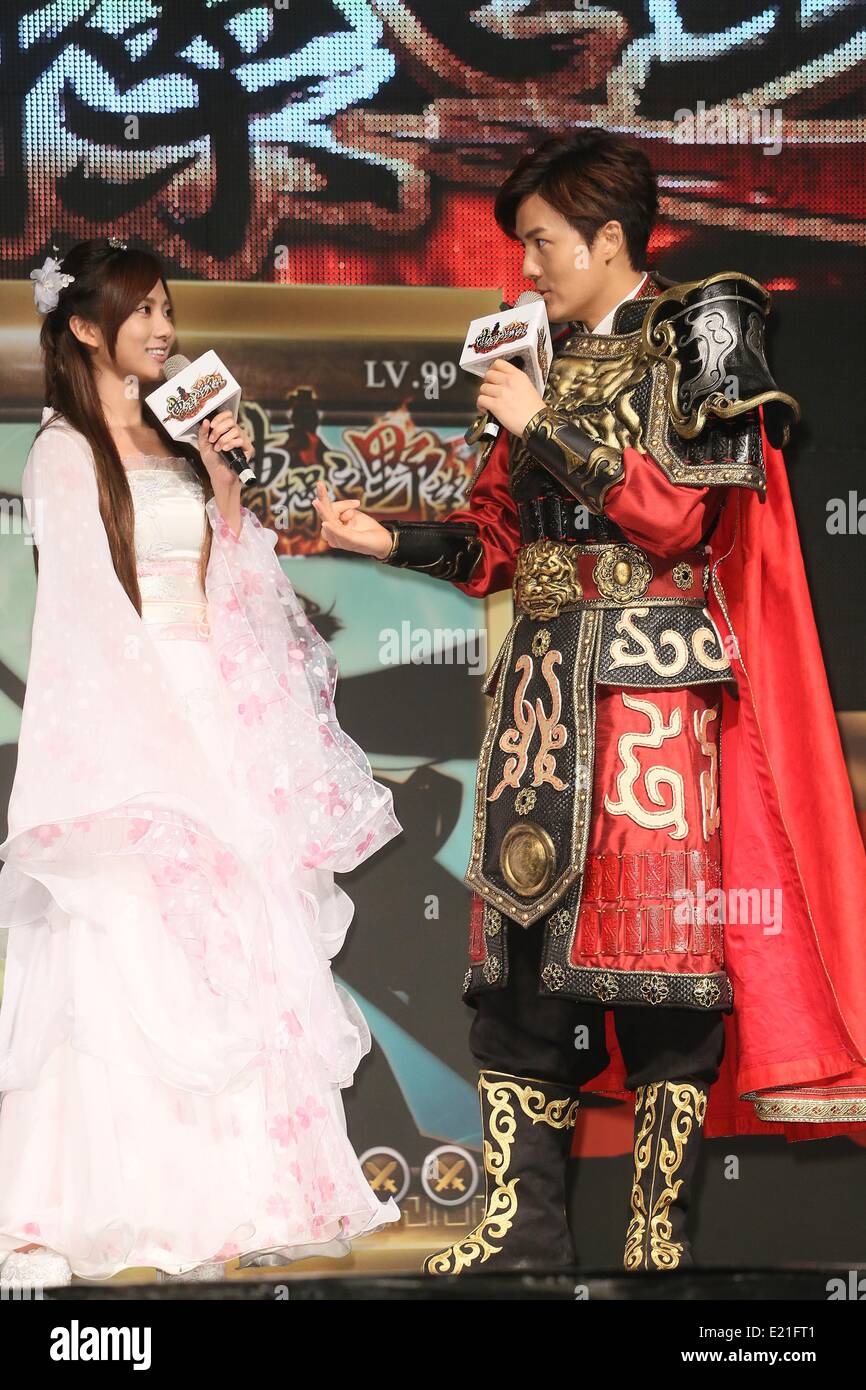 Taipei, China. 11th June, 2014. Singer Kenji Wu promotes video game in ...