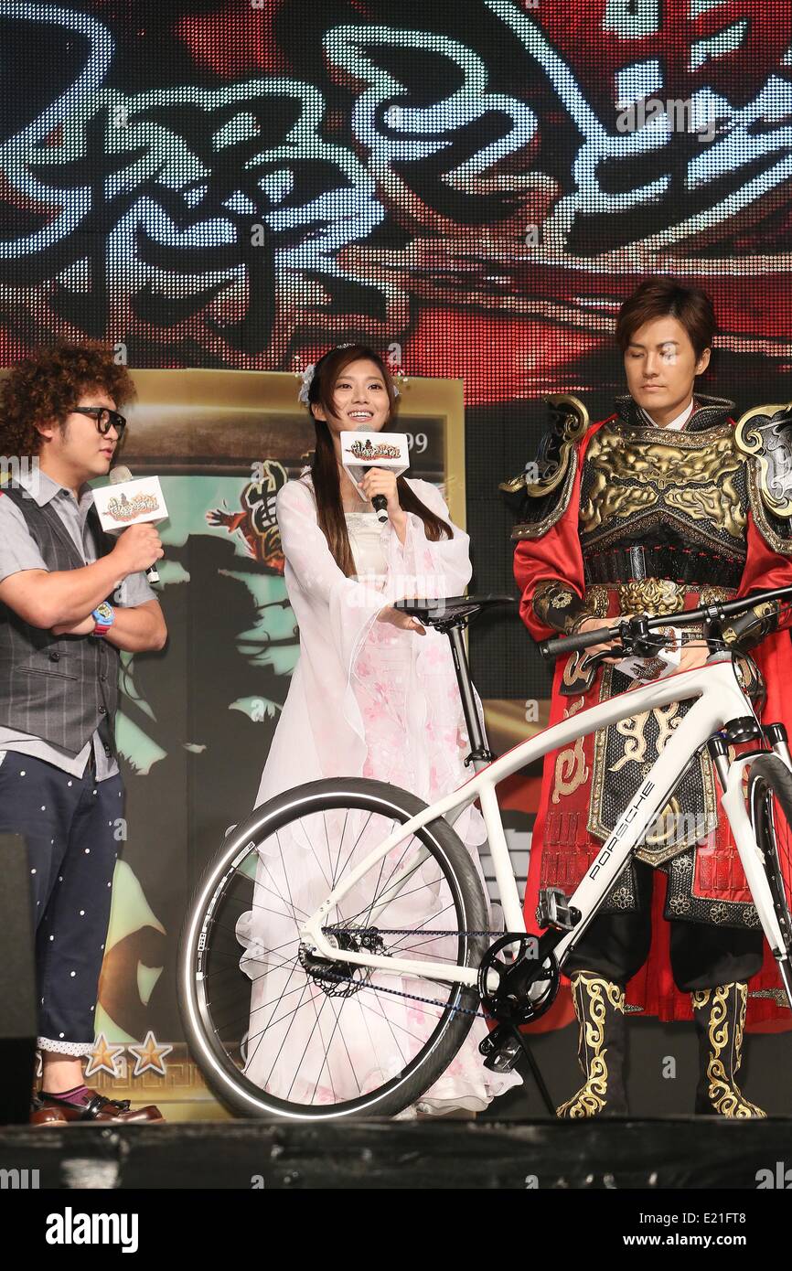 Taipei, China. 11th June, 2014. Singer Kenji Wu promotes video game in ...
